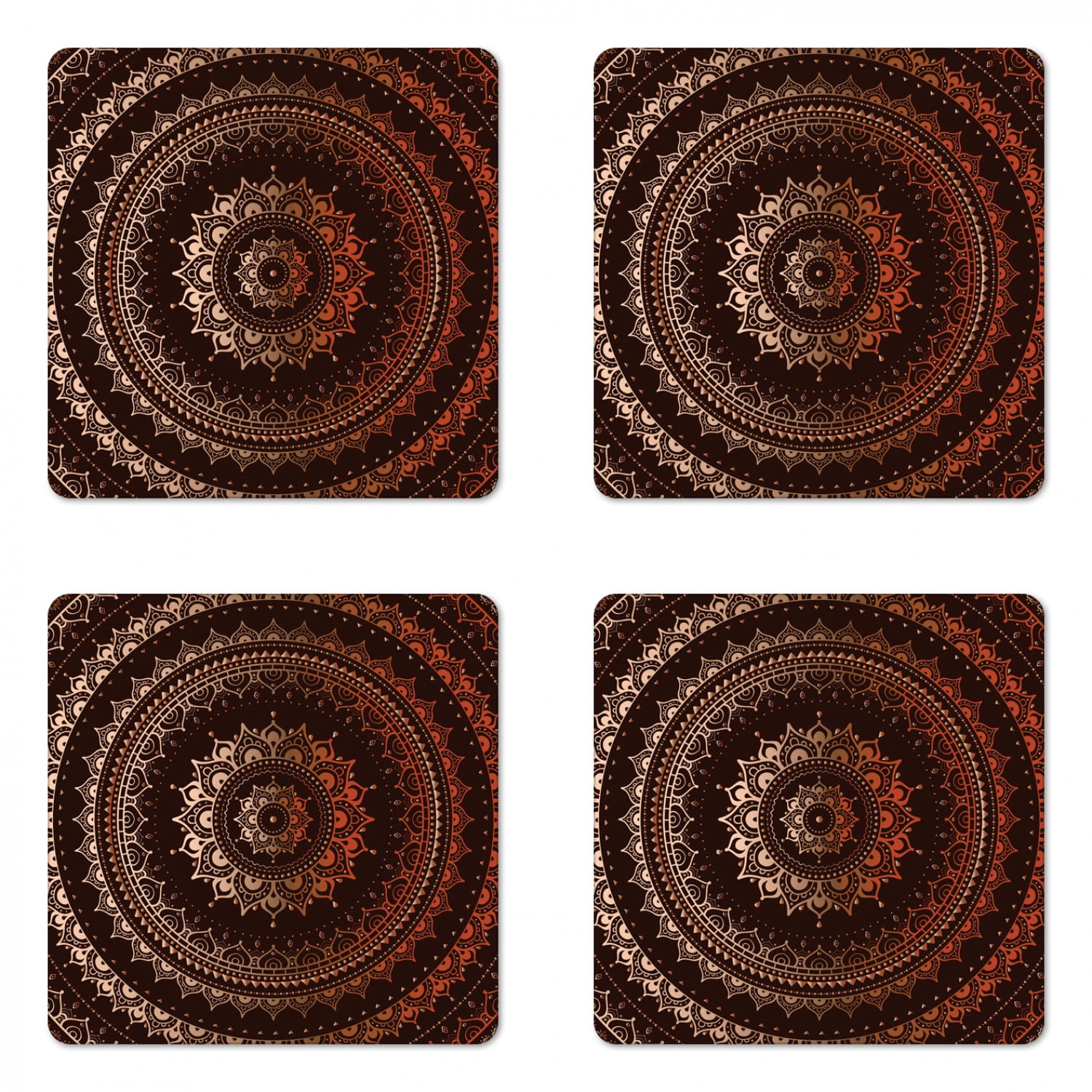 Mandala Coaster Set of 4, Circle Universe and Cosmos Esoteric Image ...