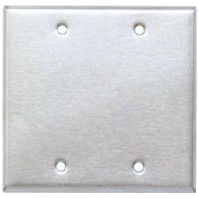 Stainless Steel Metal Wall Plates 2 Gang Blank - Walmart.com