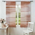Brown Red Gradient Sheer Curtains for Living Room Bedroom, Minimalist ...