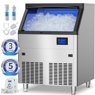 Coolake 22 inch 550lbs/24h Commercial Air Cooled Ice Maker Machine with ...