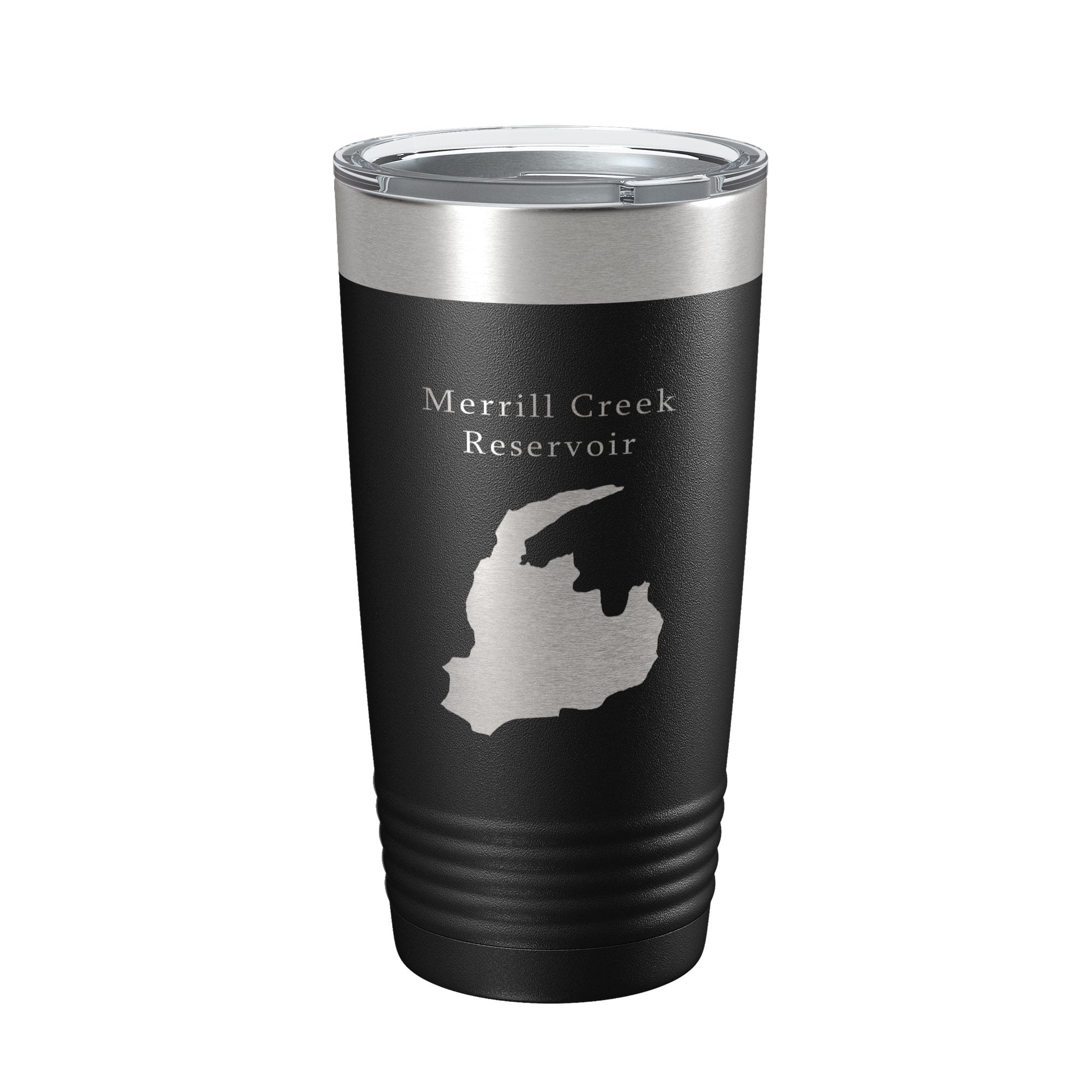 Merrill Creek Reservoir Tumbler Lake Map Travel Mug Insulated Laser ...