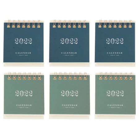 6pcs 2022 Desktop Calendars Paper Desktop Calendars Mini Calendar for ...