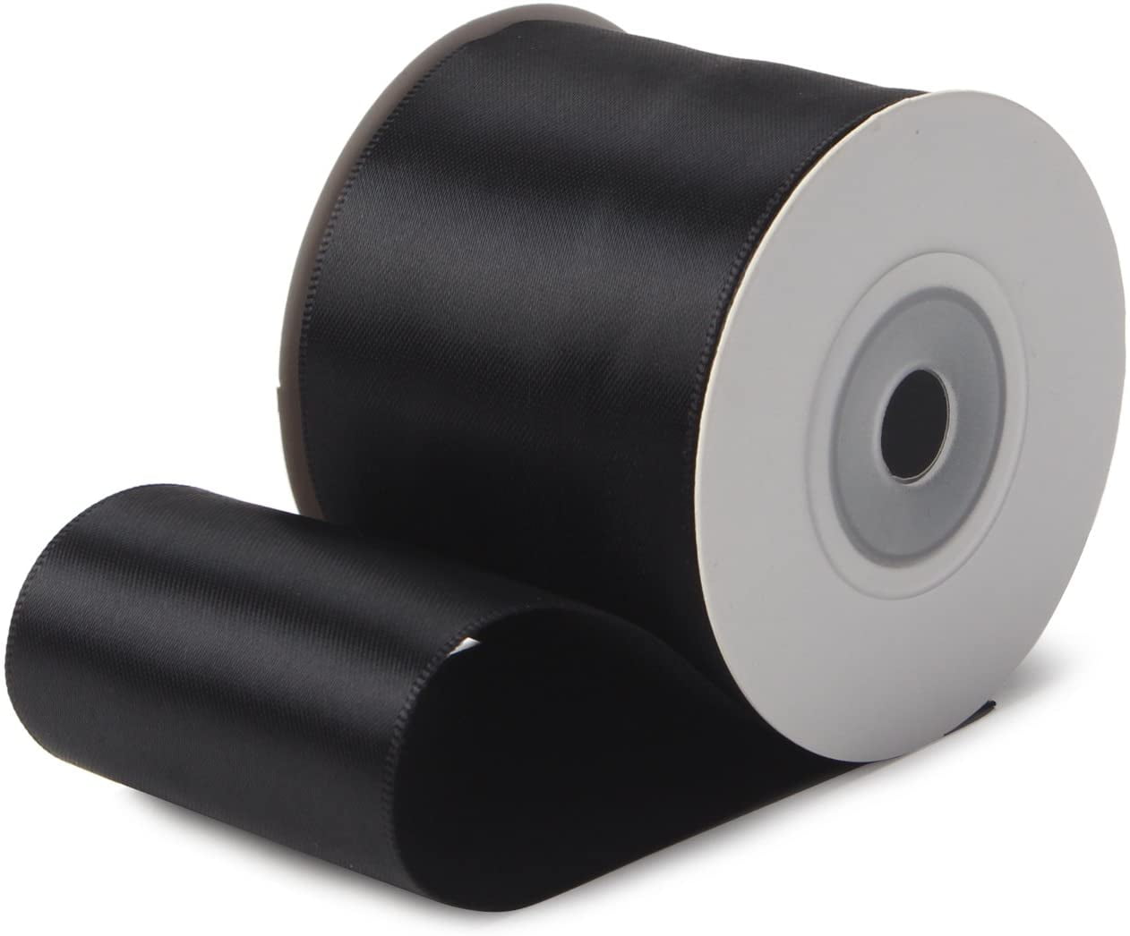 50Mm Wide Double Sided Satin Ribbon - 9 Meters (030 Black) - Walmart.com