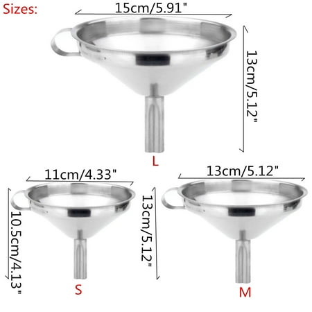 Stainless Steel Funnels for Transferring of Liquid Dry Ingredients ...
