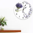 Purple Lavender Butterfly PVC Wall Clock Living Room Bedroom Wall ...