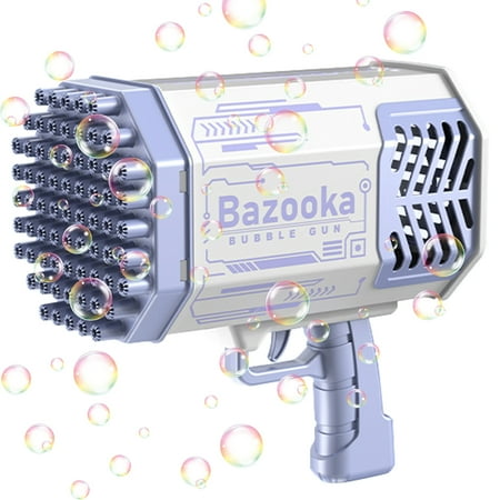 Rocket Boom Bubble Gun - Gatlin Bubble Machine with 69-Hole for Adults ...