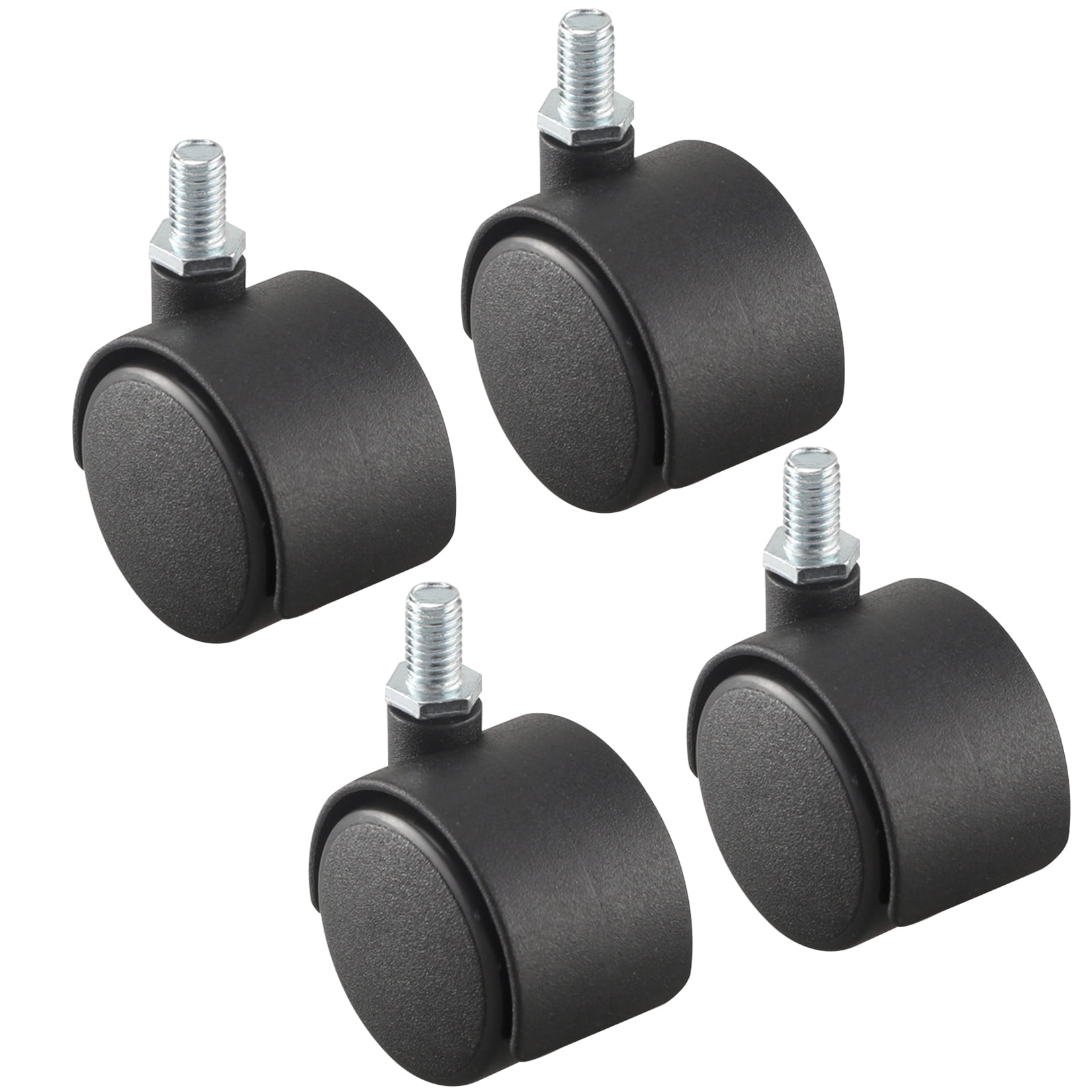 Office Chair Casters Wheels, Set of 4 Swivel Caster Black 1.5 Inch ...