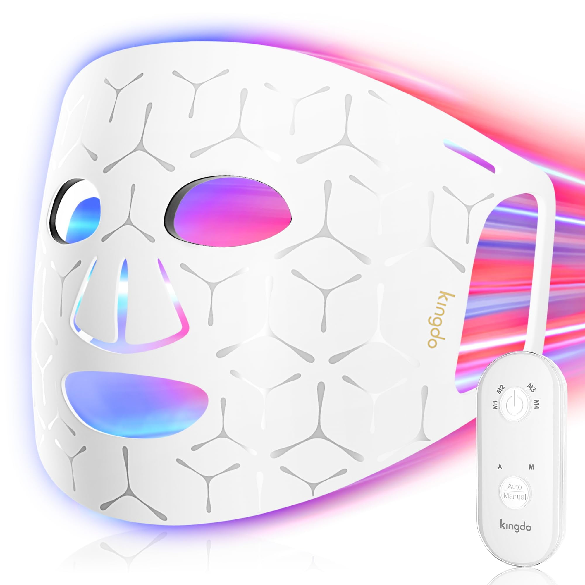 Mascarilla facial LED Light Therapy KINGDO Red Light 4 modos | Walmart ...