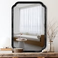 Free Shipping! WallBeyond Wood Frame Rounded Corner Arch Wall Mirror ...