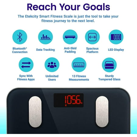 axGear Etekcity Bluetooth Body Fat Scale Smart digital Bathroom Scale ...