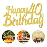 RUNROTOO Golden Paper Party Cake Decoration 10Pcs 8.7x5.5in - Walmart.com