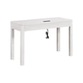 1pc Writing Desk with Drawer Built-in Power Outlet Charging Port White ...
