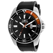 Invicta Men's Aviator Quartz 100m Stainless Steel/Black Silicone Watch ...
