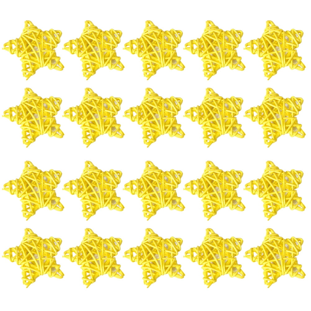 Click here for Labserron 20pcs Yellow Rattan Stars For Decorative... prices