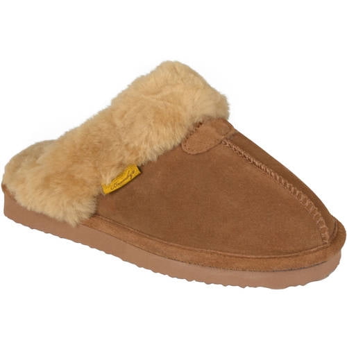 Brinley Co Womens Backless Sheepskin Slipper - Walmart.com