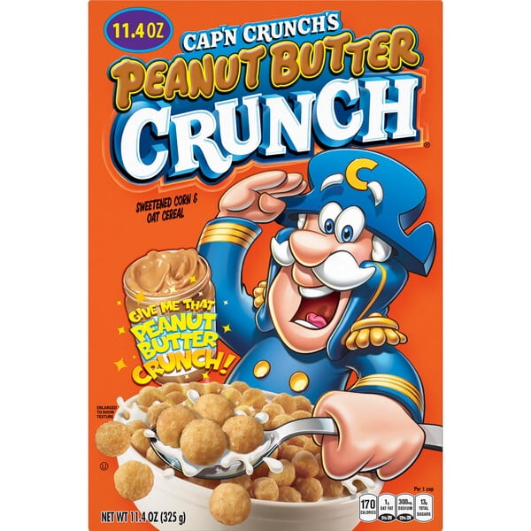 Cap'n Crunch Sweetened Corn & Oat Cereal Peanut Butter Crunch 11.4 Oz ...