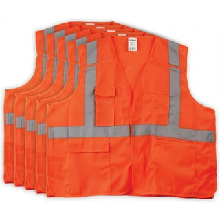 Reflective Vest Class 2 Safety Vests ANSI with 5 Pockets Zipper High ...
