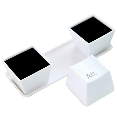 Tea Cup Set Keyboard Fashion Cups Black color ctrl del alt 3 pieces ...