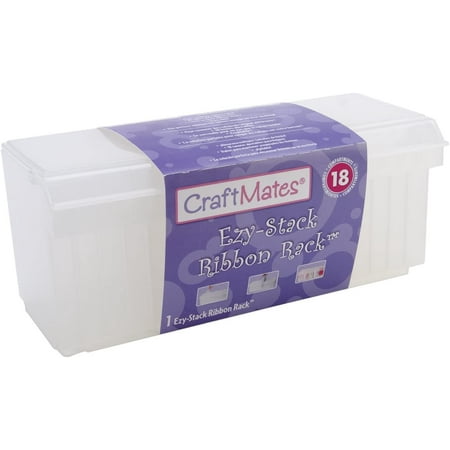 Craft Mates NR-578 CraftMates Easy Stack Ribbon Rack Storage Box, 18 ...
