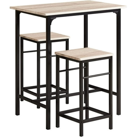 WS OGT10-N, Bar Set-1 Bar Table and 2 Stools, Home Kitchen Breakfast ...
