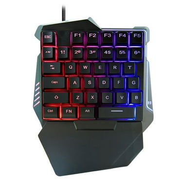 One Handed Keyboard and Mouse 35keys RGB Wired Gaming Keyboard and ...