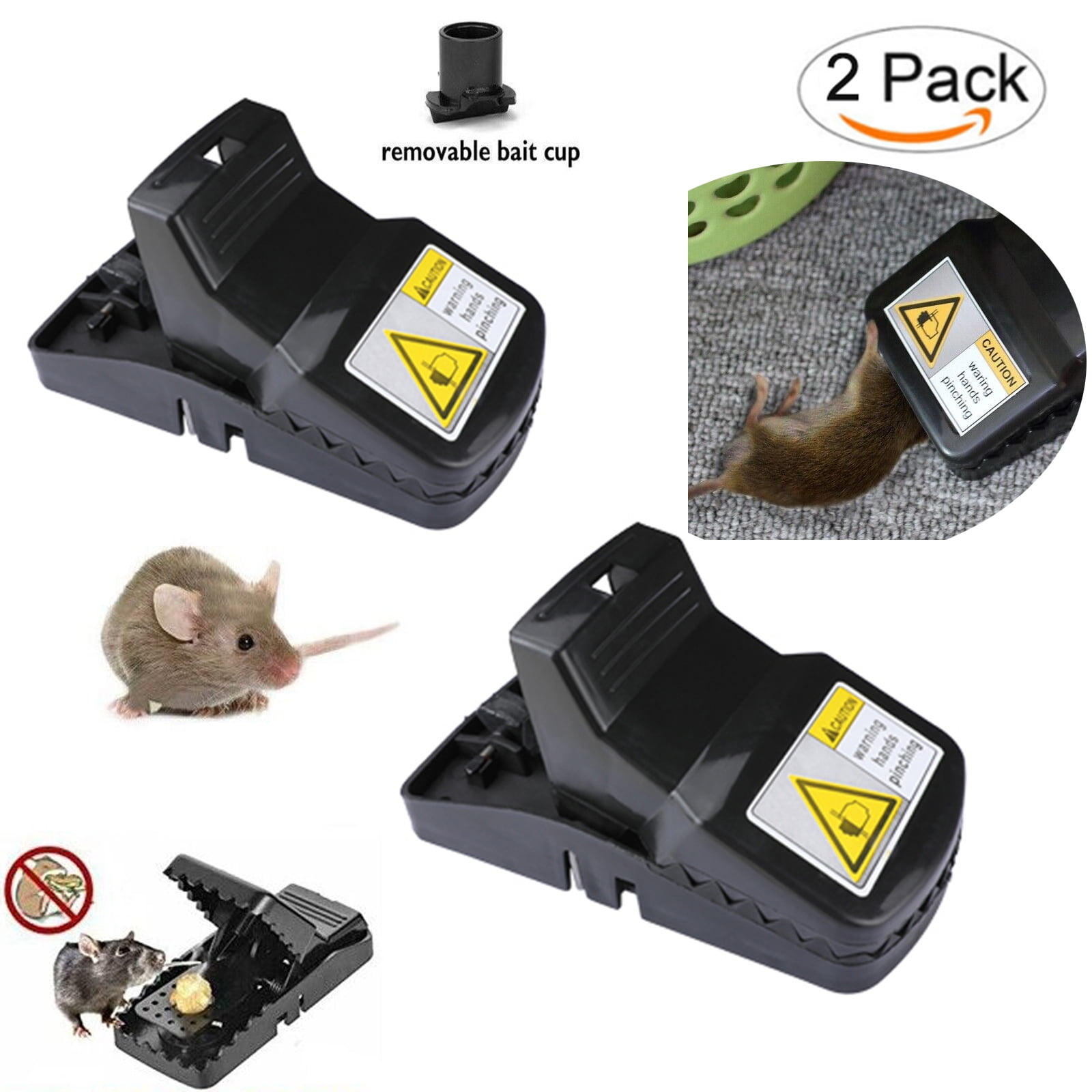 KKSQ Mouse Trap Waterproof Outdoor Indoor Plastic Rats Catcher Reusable ...