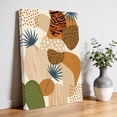 Abstracts Leopard Print Canvas Wall Art for Living Room, Palm Leaf ...