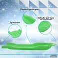 Toboggan Snow Sled for Kids and Adults, 46" Heavy Duty Plastic Open ...
