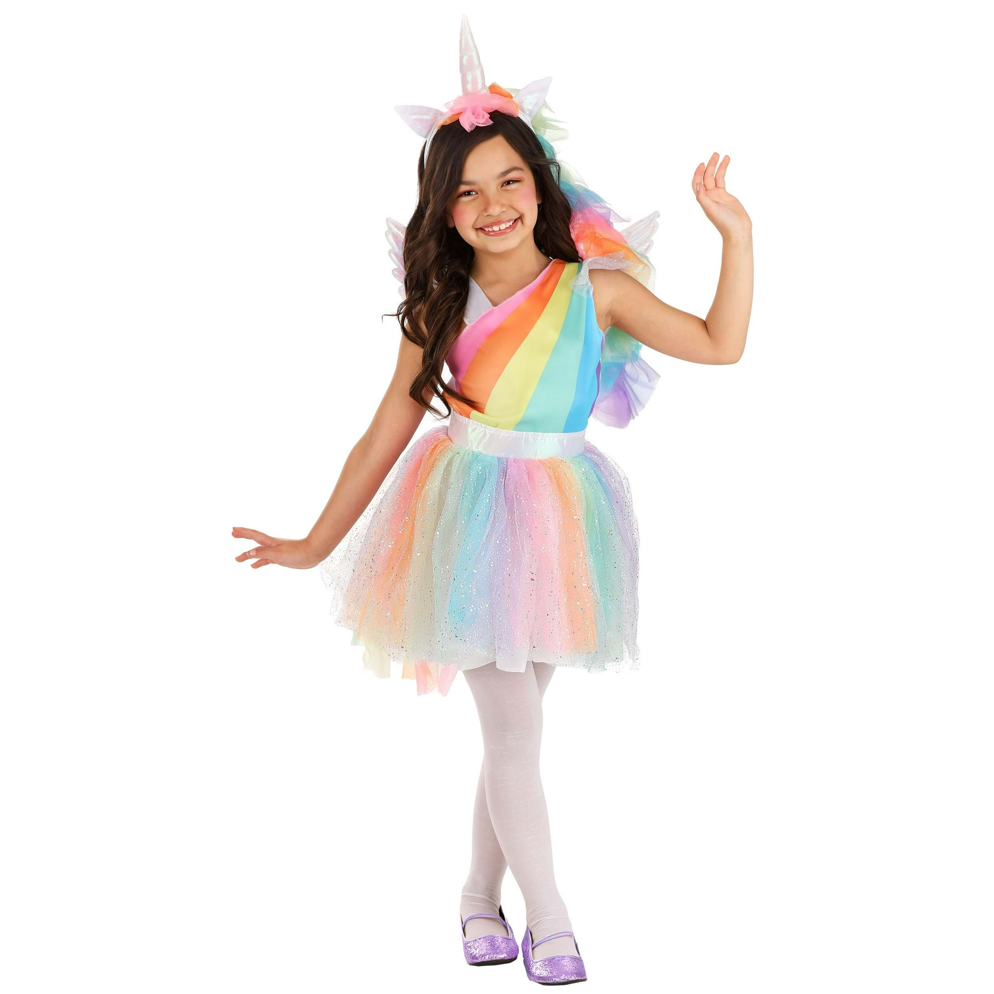 Click here for Fun Costumes Girls Rainbow Unicorn Costume Dress M prices