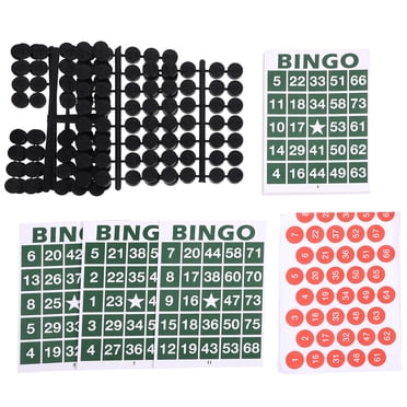100 Clear Blue 7/8" Plastic Bingo Chip Game Night Paper Card Marker ...