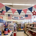 American Stars Stripes Flag Bunting Garland 4th of July Triangle Banner ...