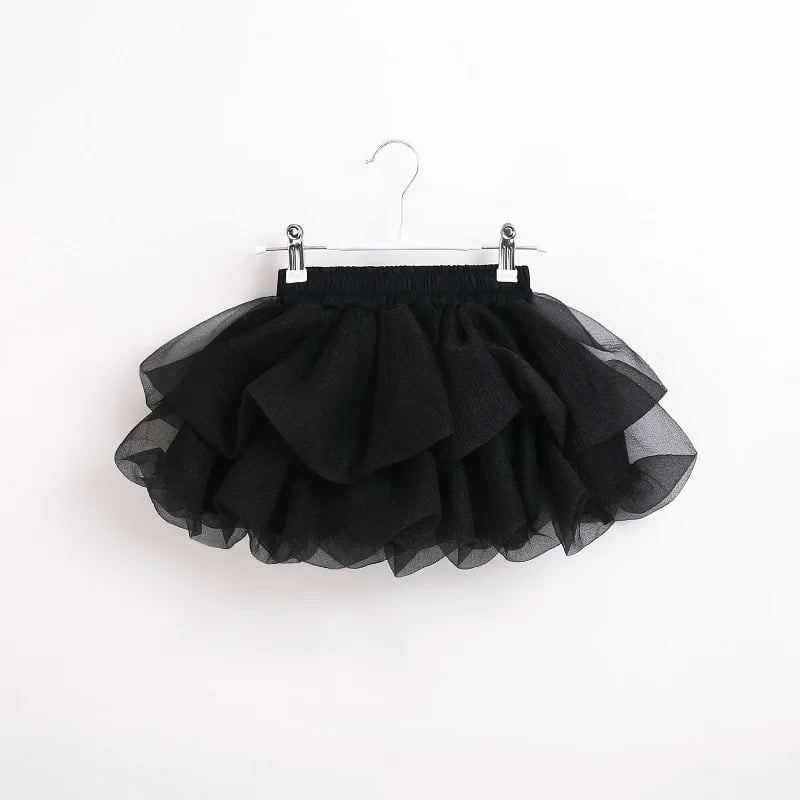 Minifalda de malla para niñas, falda abombada de Seersucker para niños ...