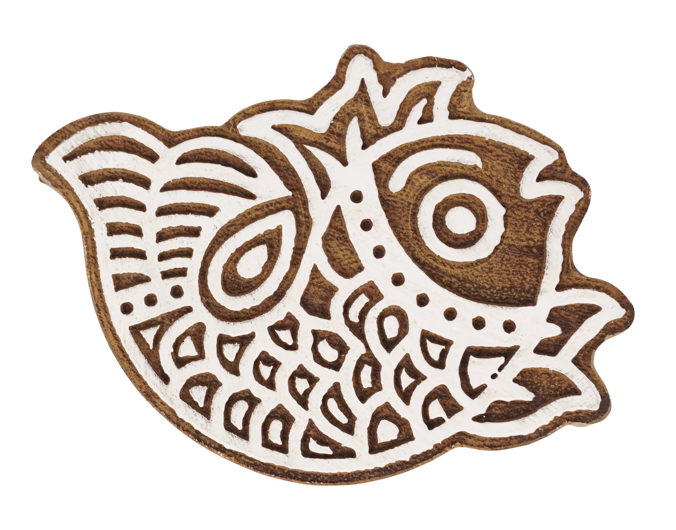 IBA Indianbeautifulart Textile Printing Block Fish Hand Carved Wooden ...