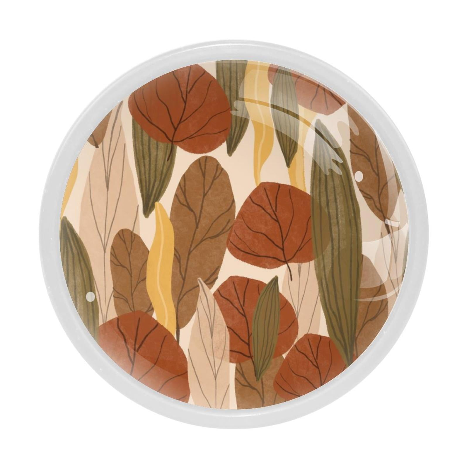 4 Pcs Leaves Knobs for Kitchen Cabinet Cupboard Dresser Bookcase Drawer ...