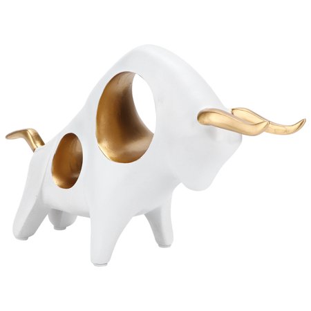 Animal Figurines, Semi-matte Non- Unique Shape Bull Sculpture For TV ...