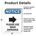 (2 Pack) Please Use Main Entrance Sign - Walmart.com