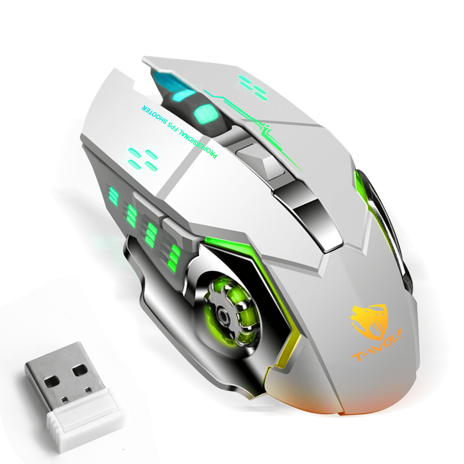 Rechargeable Wireless Bluetooth Mouse Multi-Device (Tri-Mode:BT 5.0/4.0 ...