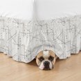 Abstract Geometric Bed Skirt Bed Skirts King Size 16 Inch Drop, Modern ...