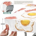 Bacon Eggs Pattern Stretch Fitted Tablecloth 2.5x6ft Elastic Wrinkle ...