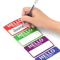 JUMRHFAN 300 Pcs 3.62 * 2.25 inches Name tag Labels Stickers Hello My ...