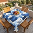 Abstract Blue Gradient Geometric Pattern Table Cloth 60x60in ...