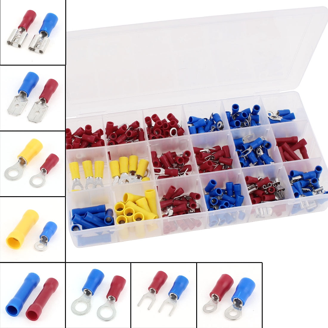 300 Pcs Wire Connector Insulated Crimp Terminal Assortment Kit ...