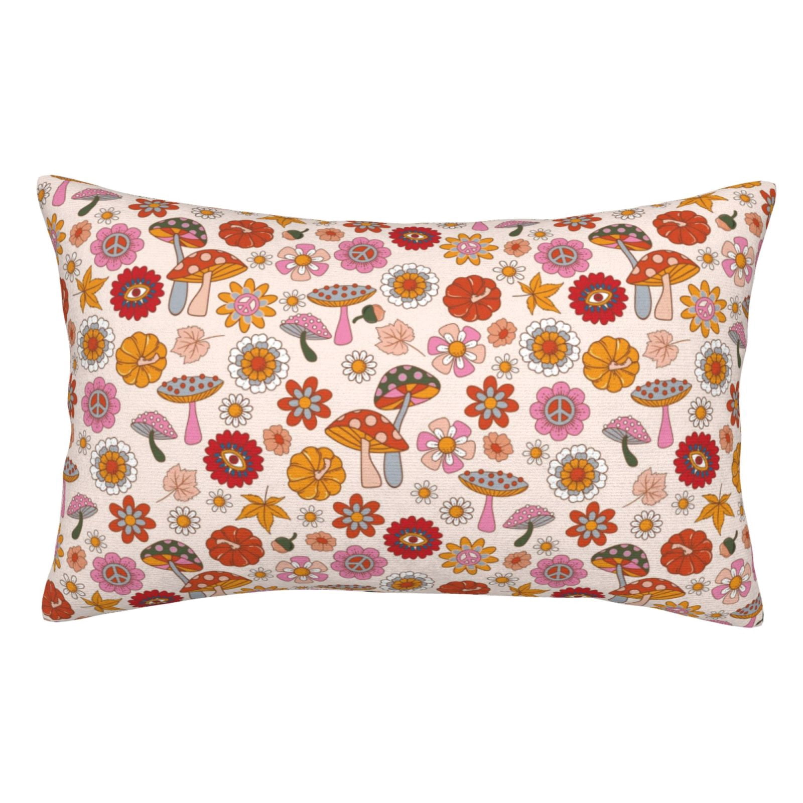 Balery Fall 70s Groovy Hippie Funda de Cojín Estampada, Regalos para ...