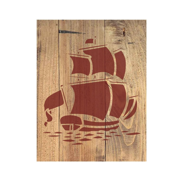 Pirate Ship Stencil
