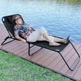 Oversize Outdoor Chaise Lounge Sunbathing Chair Support 350lbs Folding ...