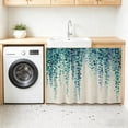 Blue Eucalyptus Leaves Cabinet Curtains for Kitchen 11"W x 13"L, Summer ...