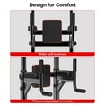 Power Tower Pull Up Bar Station Dip Stands with 6 Height Levels 59”-90 ...
