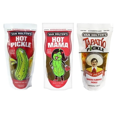 Van Holten's Hot Mama Pickle-In-A-Pouch, Spicy Pickles, 12 Pack, Kosher ...