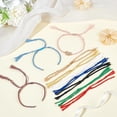 10Pcs 10 Colors Cotton Cord Bracelet Making with Golden Tone Brass Jump ...