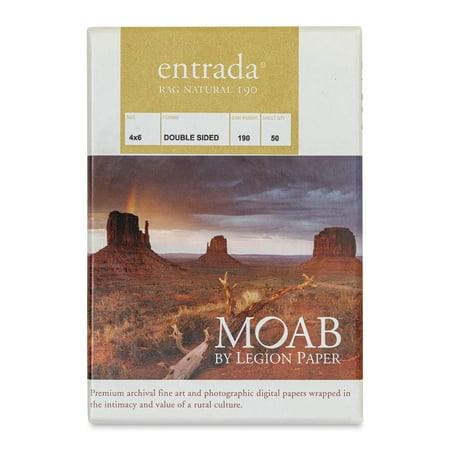 Moab Entrada Rag Natural 190gsm Paper 4 x 6, 50 Sheets | Walmart Canada